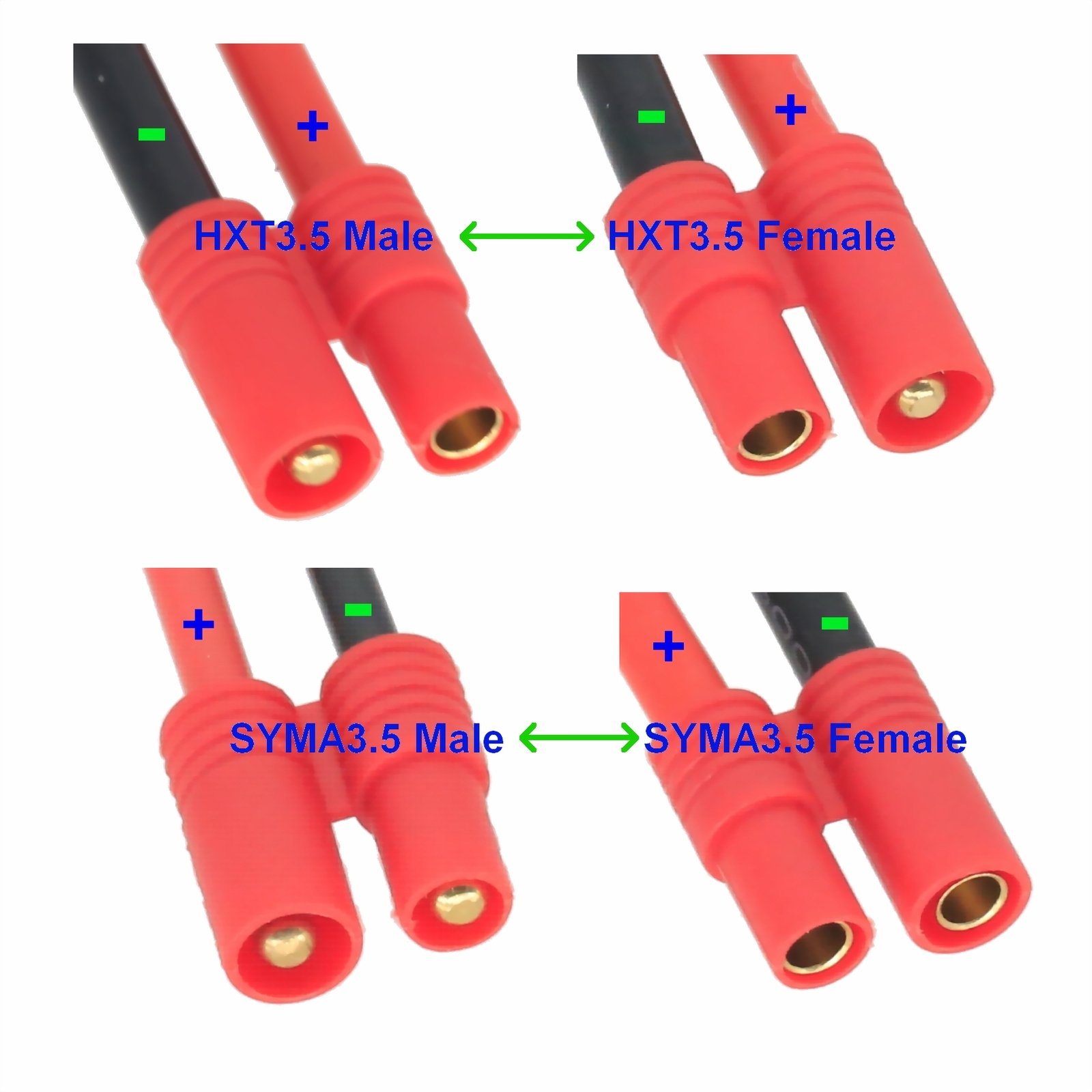 HXT 3.5mm Female to MPX Multiplex Male cable 14AWG 5CM wire For RC | eBay