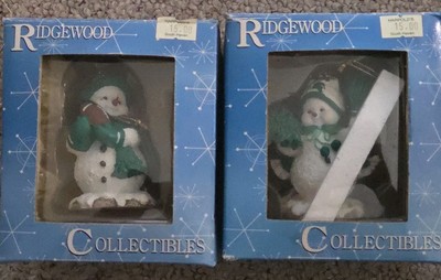 2001 Ridgewood Collectibles Michigan State University Snowman Ornaments ...