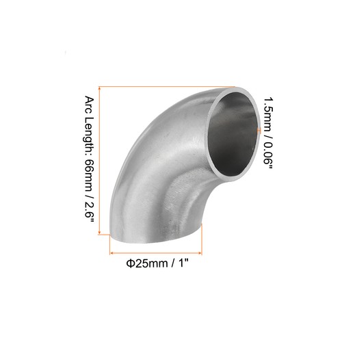 4 Pack 1 Inch OD 201 Stainless Steel Butt 90 Degree Fitting | eBay