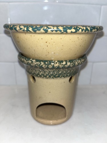 Three Rivers Pottery 1997 Snowman Stoneware 6" Tart Warmer 25th ...