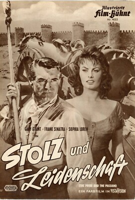 Cary Grant and Sophia Loren - Vintage Original German Film-Buhne | eBay