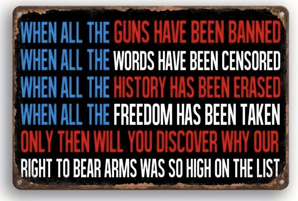 2nd Amendment Metal Sign 8 x 12 | eBay