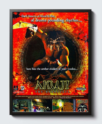 Akuji The Heartless Playstation PS1 Glossy Promo Poster Print Unframed G1258 | eBay