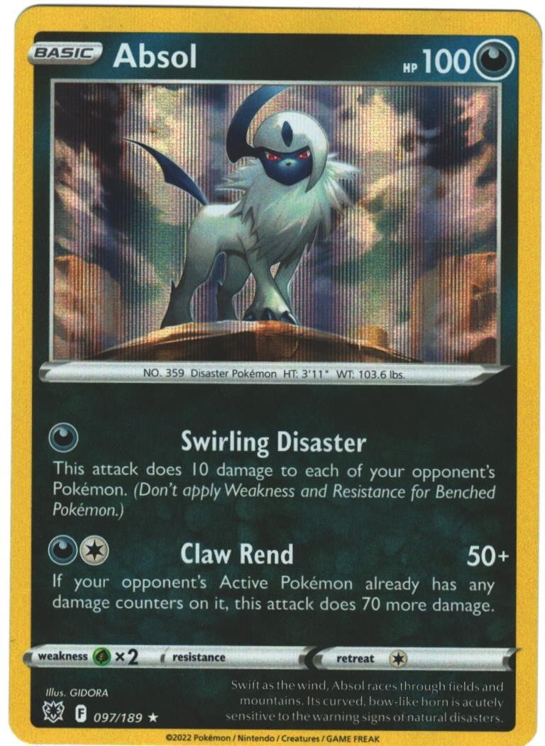 Absol 97/189 - Rare Holo Card | Astral Radiance (swsh10-97)