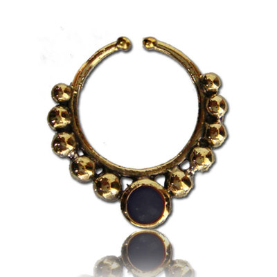ORNATE FAKE CHEATER 16G BRASS HANGING SEPTUM 9MM RING DIAMETER NOSE ...