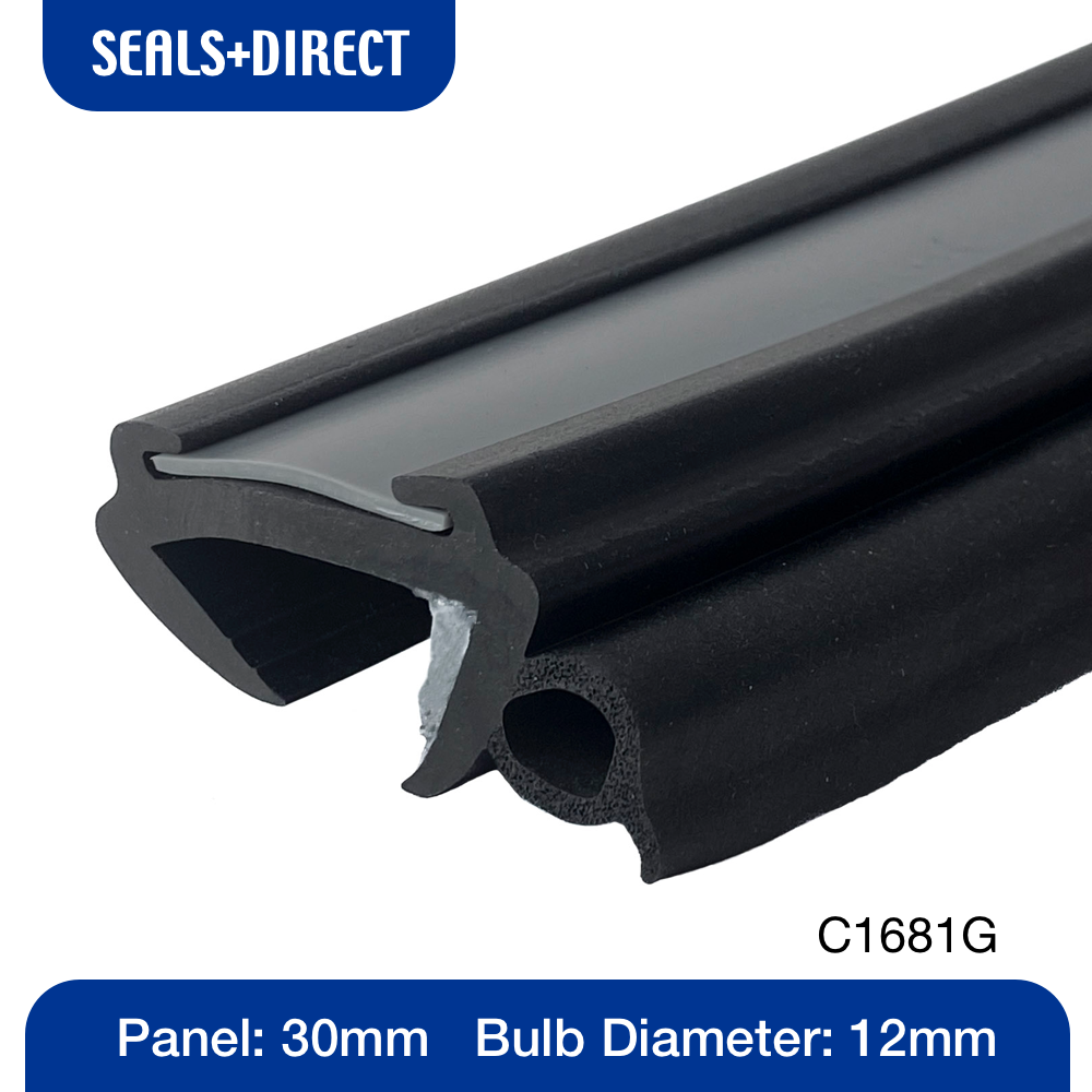Caravan Motorhome Window Rubber Seal & Grey Insert (CS1681G). Fits 30mm ...