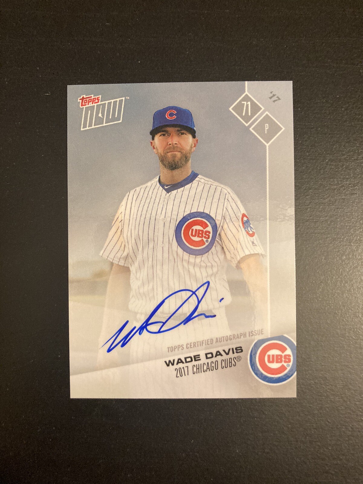 2017 Topps Now WADE DAVIS AUTO Opening Day Cubs Autograph OD-315A | eBay