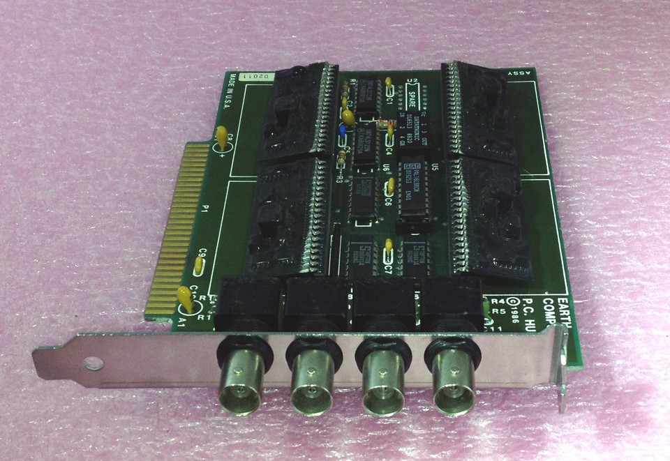 VINTAGE EARTH COMPUTERS P.C. HUB 8-BIT ISA 4 PORT COAX HUB CARD MODEL ...