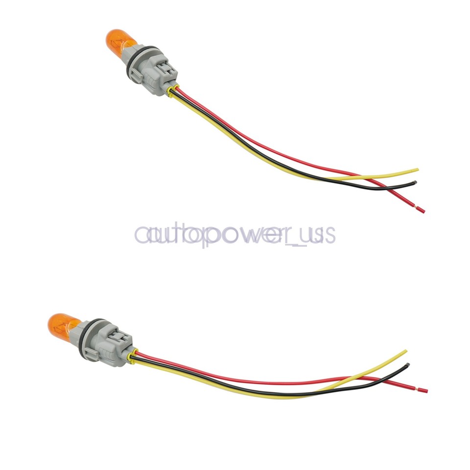 For Nissan 2Pcs Headlight Turn Signal Bulb Socket Wire Harness Set ...