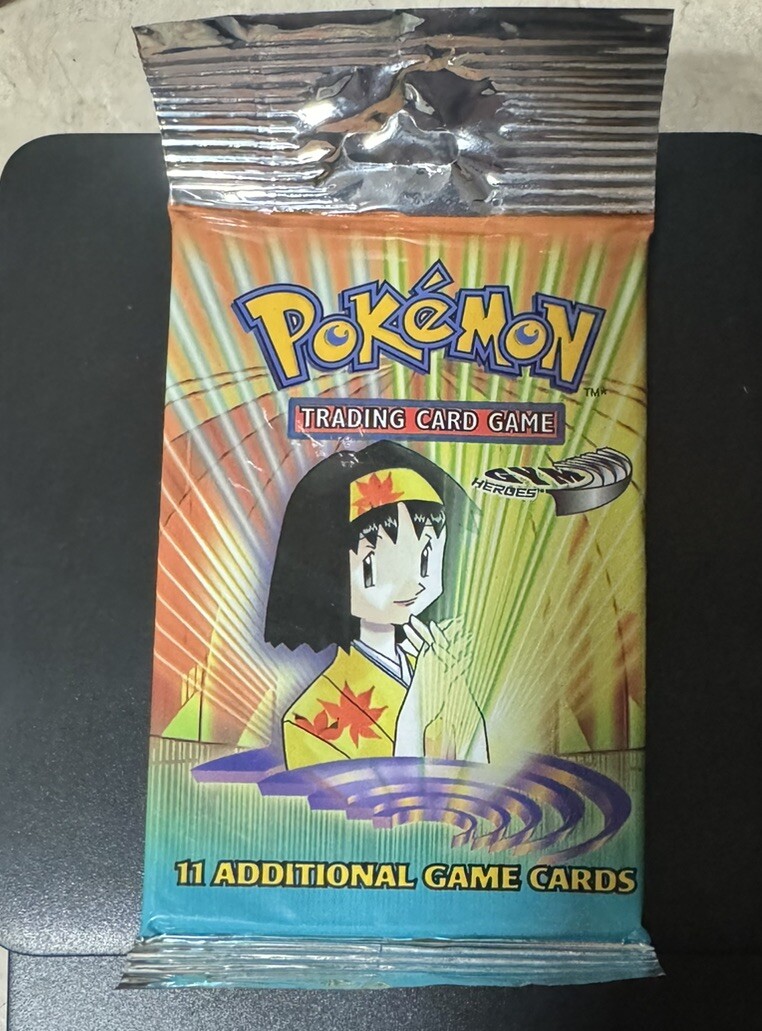 BOX FRESH Pokemon 1st Edition Gym Heroes Booster Pack FACTORY SEALED ...