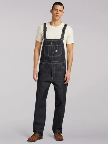 LEE 101 in Dry Raw Selvedge Hemp Japan Denim Men's Relaxed Bib Overall ...