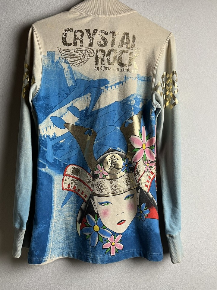 CHRISTIAN AUDIGIER CRYSTAL ROCK JACKET FOIL CRYSTAL SAMURAI SZ SMALL ...