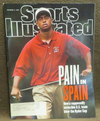 #1360 SPORTS ILLUSTRATED OCTOBER 6 1997 TIGER WOODS PAIN IN SPAIN | eBay