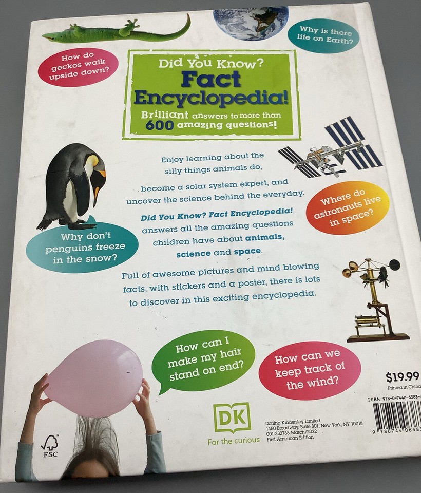 DK Did You Know? Fact Encyclopedia Book 600 Amazing Questions Hardcover ...