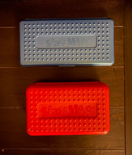 Spacemaker Pencil Box Red & Grey - Vintage 90's Plastic Storage Case | eBay