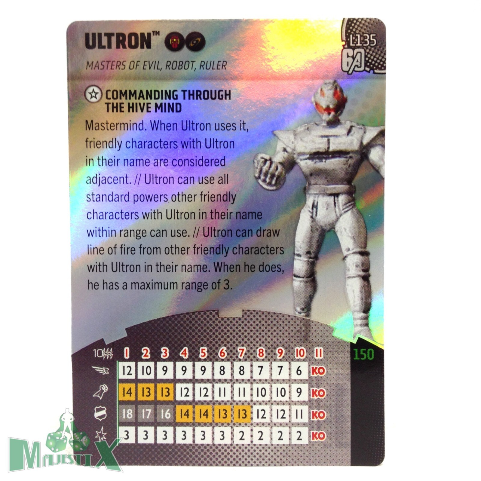 Heroclix Avengers 60th Anniversary set Ultron #L135 legacy card! | eBay