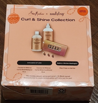 Shea Moisture Coconut & Hibiscus Curl Shine Shampoo Conditioner ...