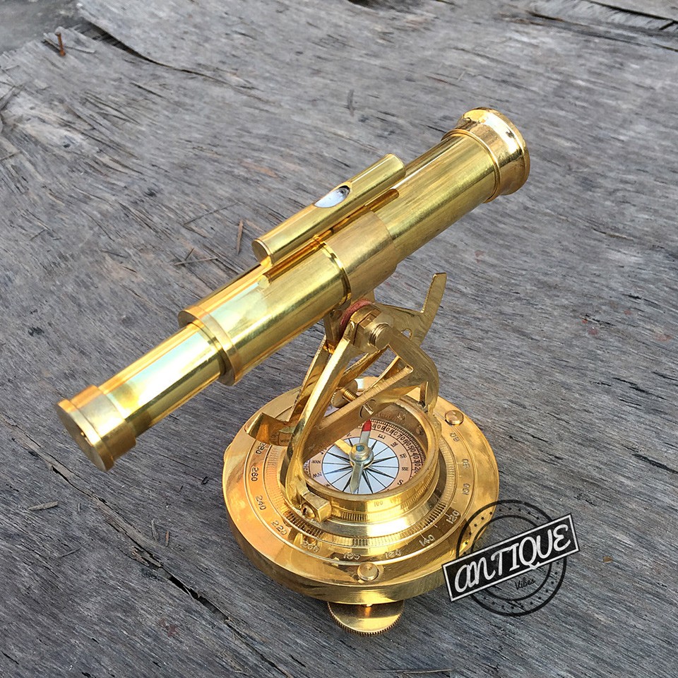 Vintage Transit-Level-Survey-Compass-Telescope-Alidade-Compasses ...