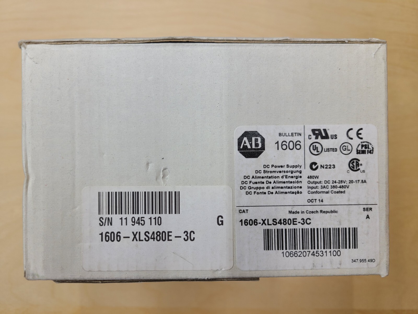 Allen Bradley 1606-xls480e Performance Power Supply 24v DC 20a for sale ...