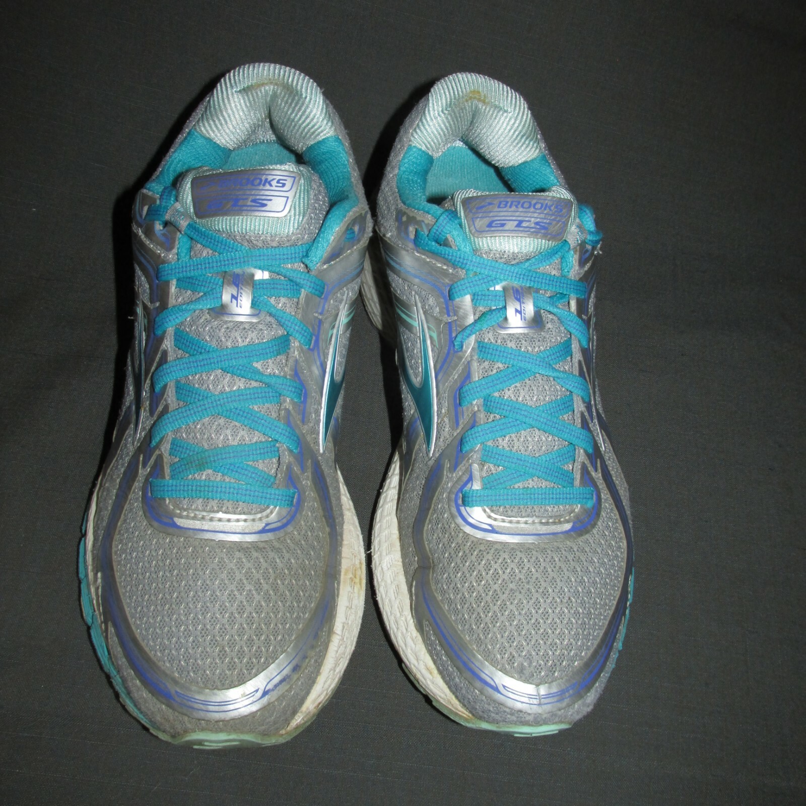 Brooks GTS 16 Gray Silver Teal Running Trail Shoes W… - Gem