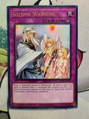Solemn Warning Holo Yugioh TCG YG813 | eBay