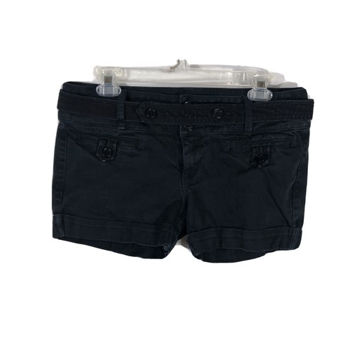 BCBGeneration Womens Size 30 Navy Blue Mid-Rise Cuffed Belted Denim ...