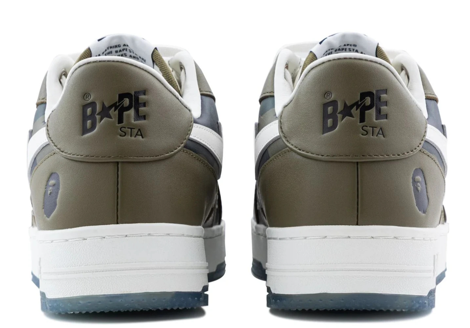 A Bathing Ape "Bape Sta Icon #2" Olive Drab 1L80-191-306 Size 11 NEW | eBay