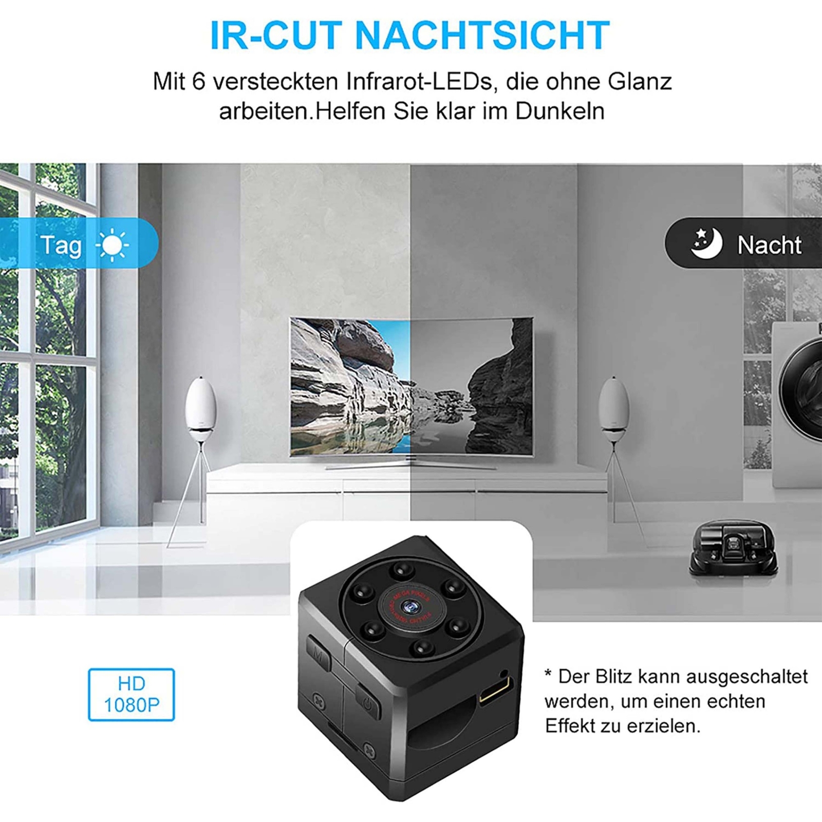 Mini Micro Video Camera Light Portable Full HD 1080p Internal Vision ...