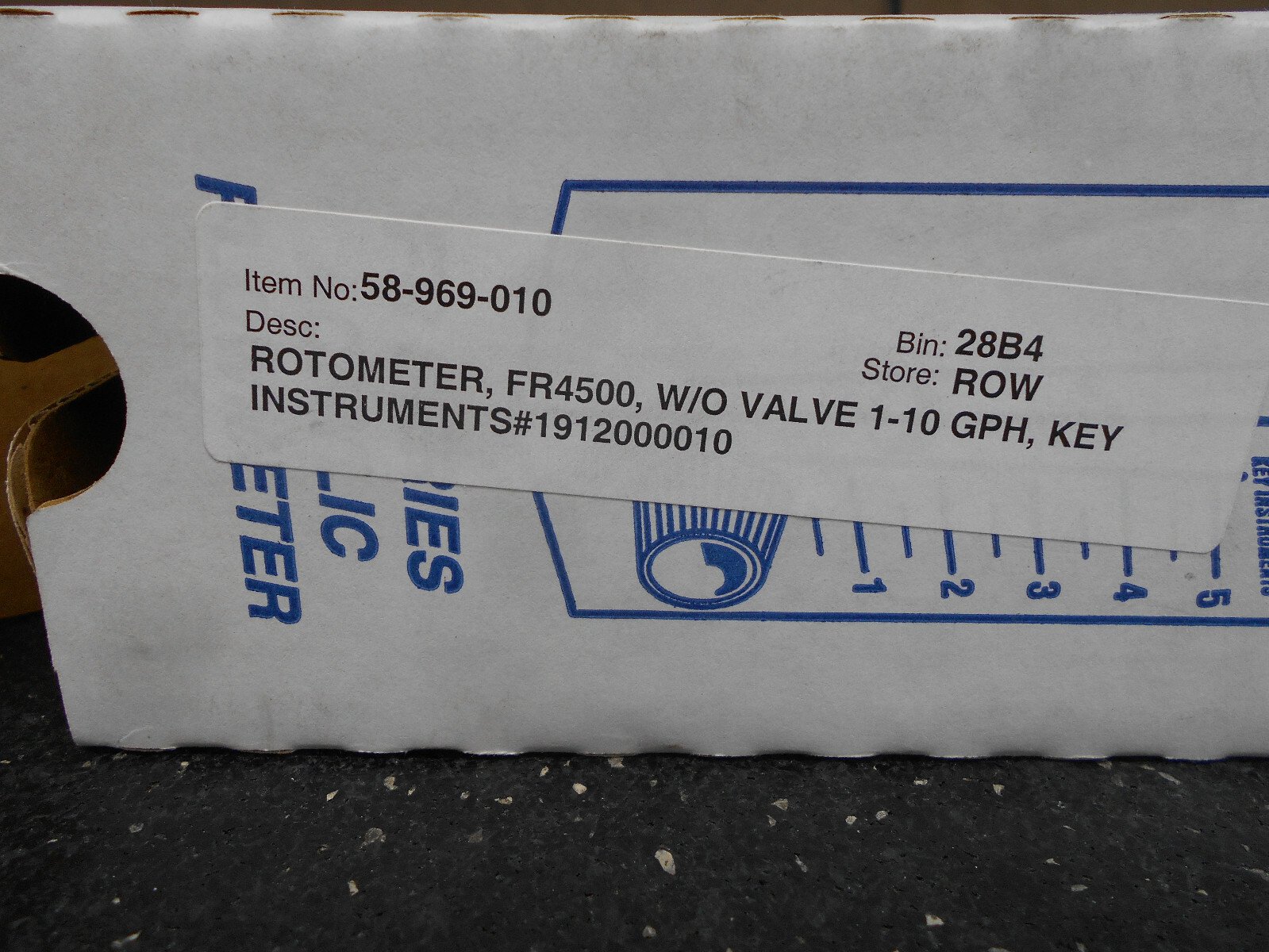 KEY INSTRUMENTS 1912000010 ROTAMETER FR4500 W/O VALVE 1-10 GPH | eBay