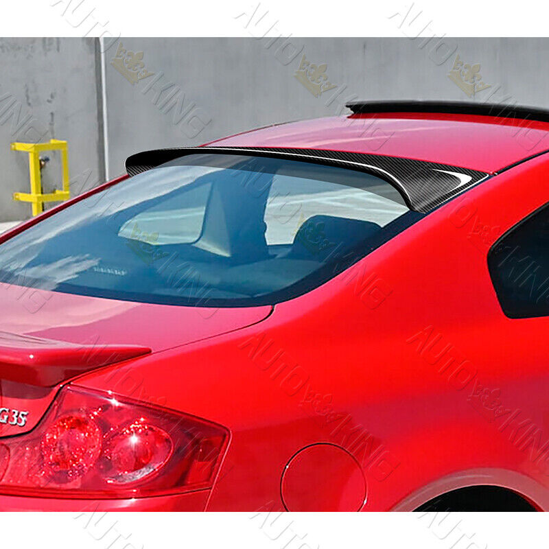 FOR 03-07 INFINITI G35 COUPE 2-DOOR CARBON FIBER REAR WINDOW VISOR ...