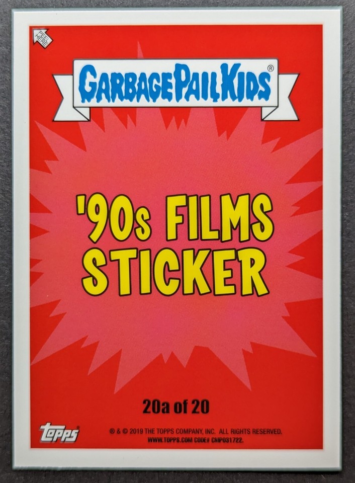 Fight Bub Club 2019 We Hate 90s Film Garbage Pail Kids Topps Card #20a ...