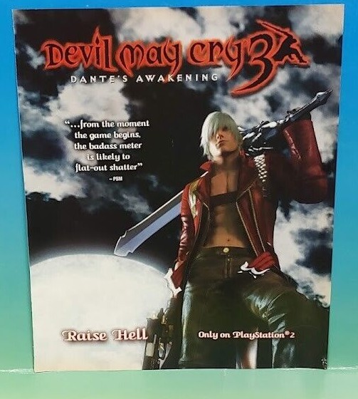 Devil May Cry 3 DMC3 Capcom Playstation 2 ps2 Original Advertisement Ad ...