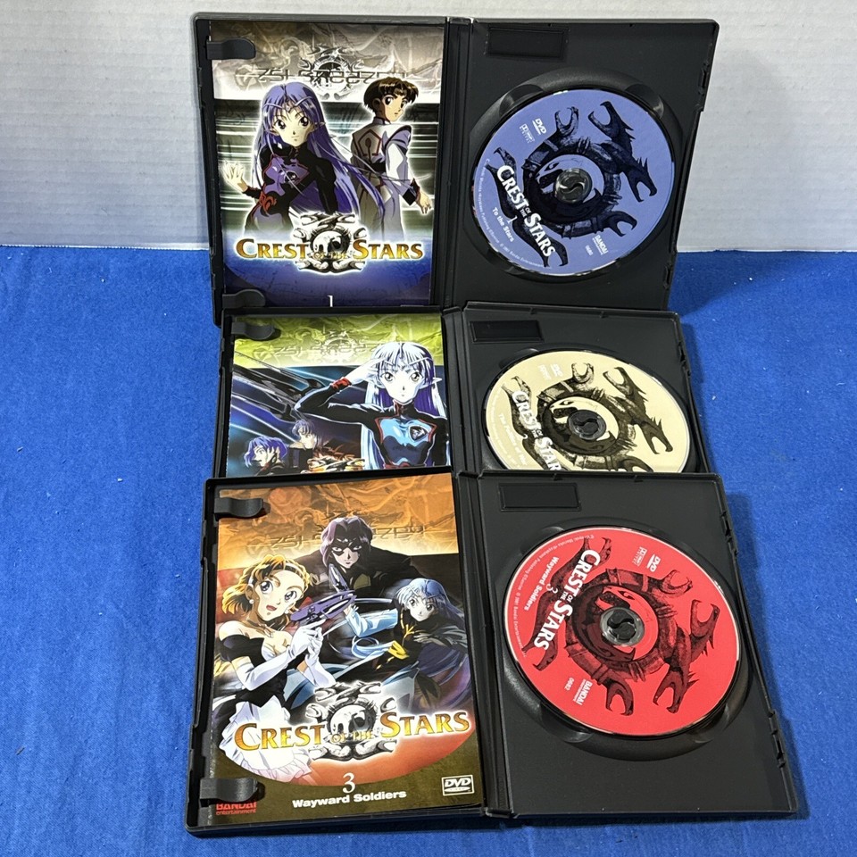 Crest of the Stars Series DVD Set 1st Edition BANDAI 1 2 3 1-3 Magna ...