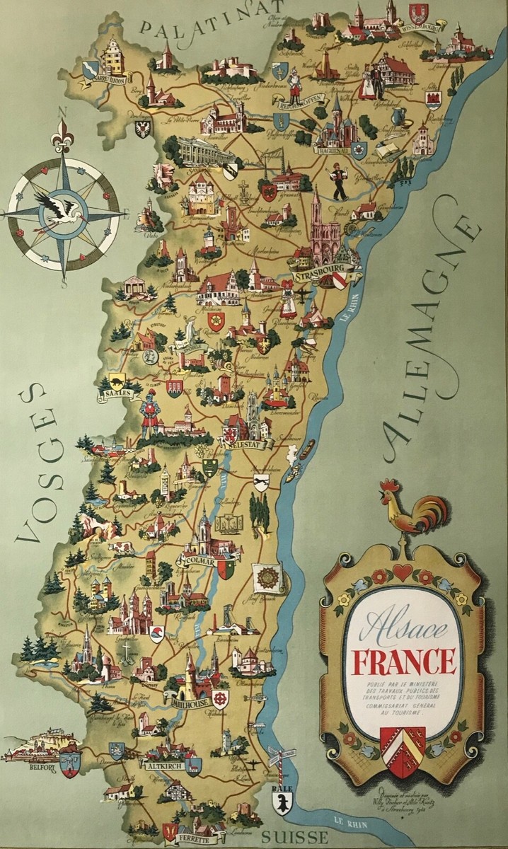 Alsace tourist map | Insiderpuj.com