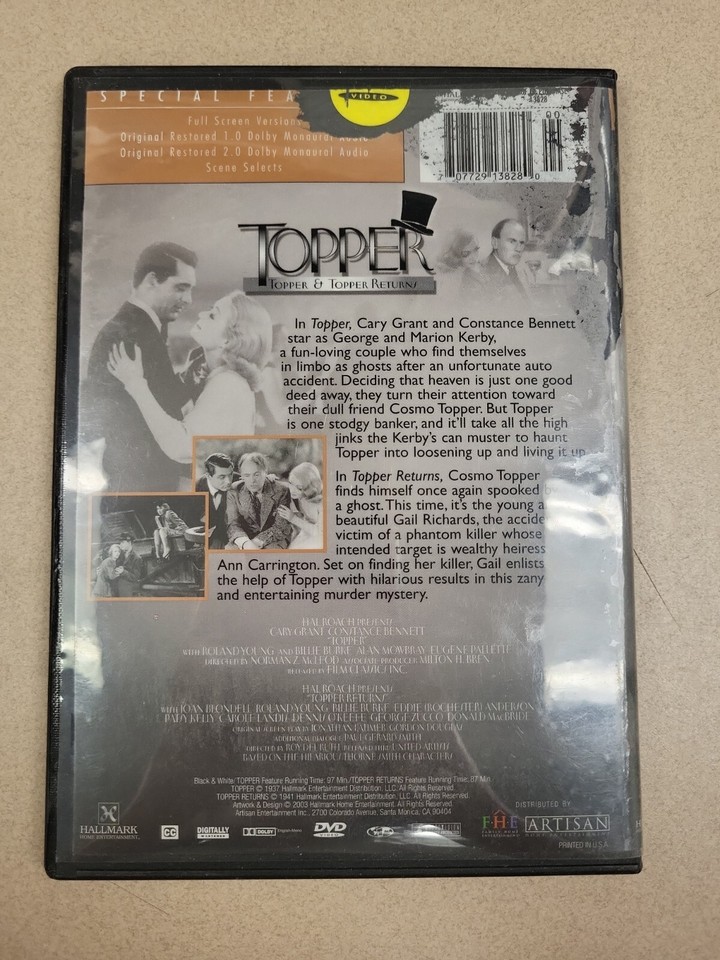 Topper Double Bill (DVD, 2003, 2-Film Set) 707729138280 | eBay