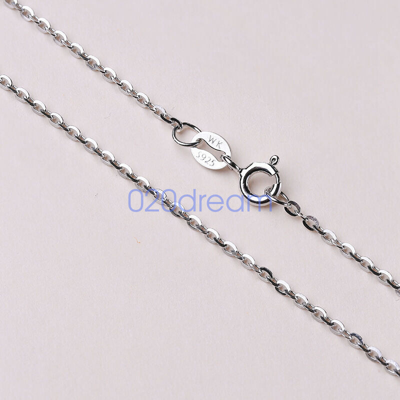 Genuine Pure Solid 925 Sterling Silver Flash Chain Necklace All Sizes ...