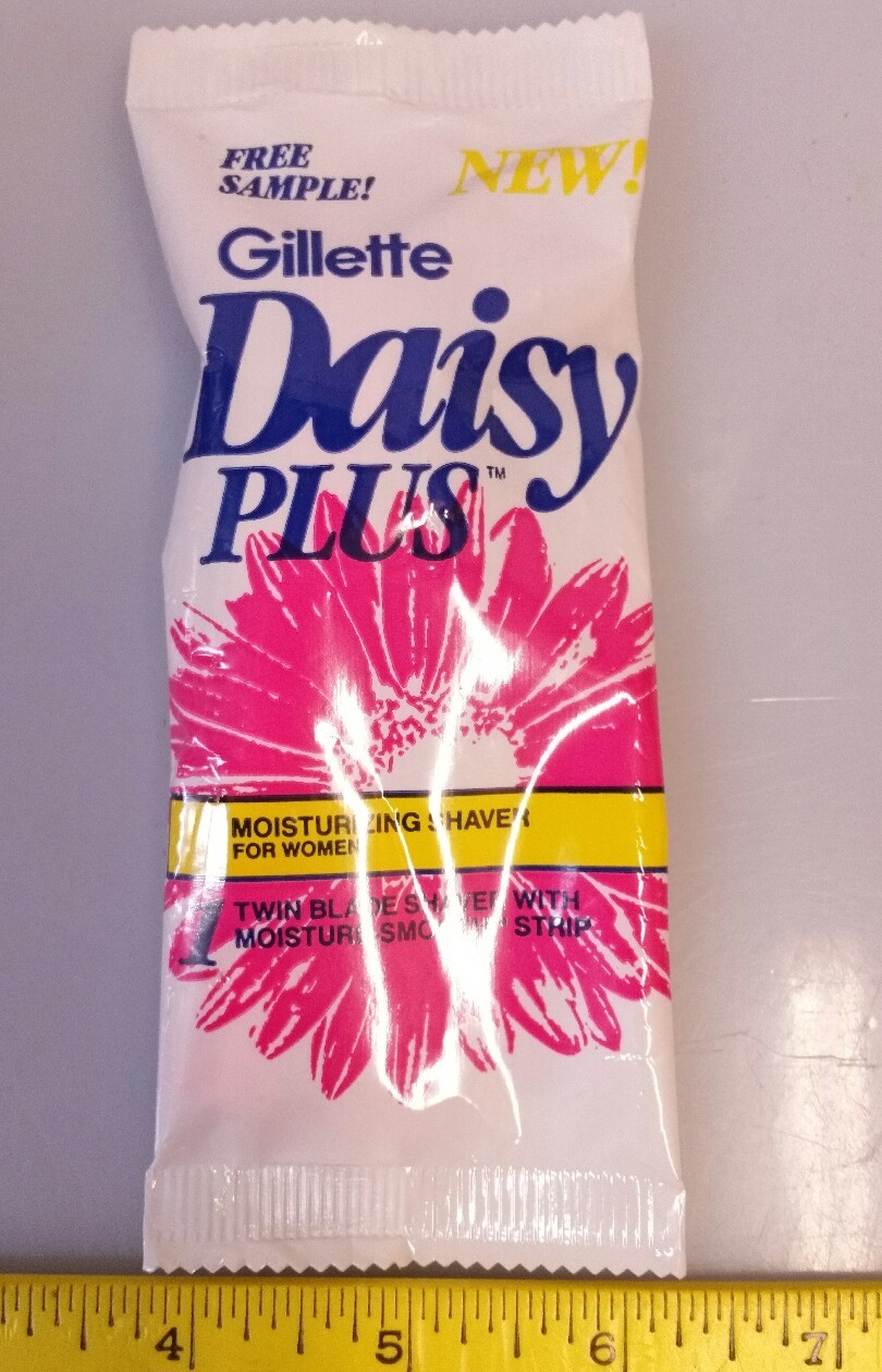 VINTAGE 1987 GILLETTE DAISY PLUS PINK RAZOR MOISTURE-SMOOTH SHAVER FREE ...
