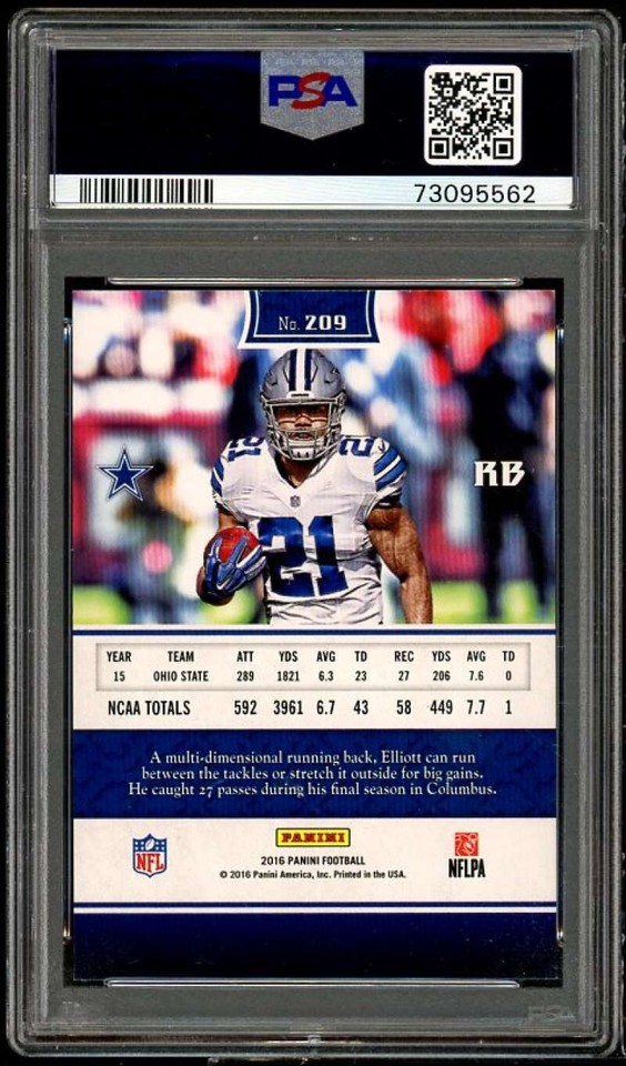 Ezekiel Elliott Rookie Card 2016 Panini #209 PSA 9 | eBay