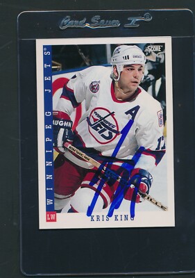 1993/94 Score #362 Kris King Jets Signed Auto *E8119 | eBay