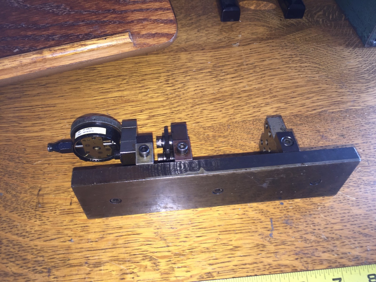 BENCH MICROMETER PRECISION GAGE FIXTURE 8" X 2" FEDERAL INDICATORS V ...