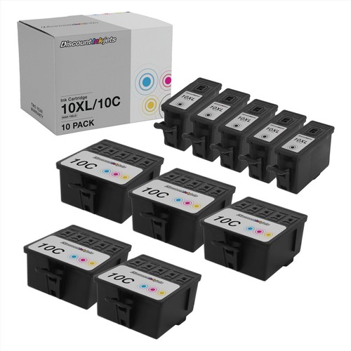 10 #10xl 10xl BLACK & Color Printer Ink Cartridge for Kodak ESP 9 3250 ...