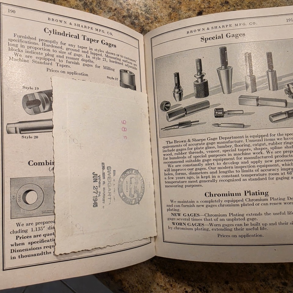 1938 Brown & Sharpe Small Tools Catalog No. 33 Vintage, Providence RI ...