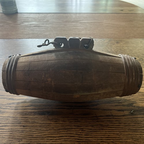 Antique Wooden Rumlet, Water Flask Or Liquor Barrel | eBay