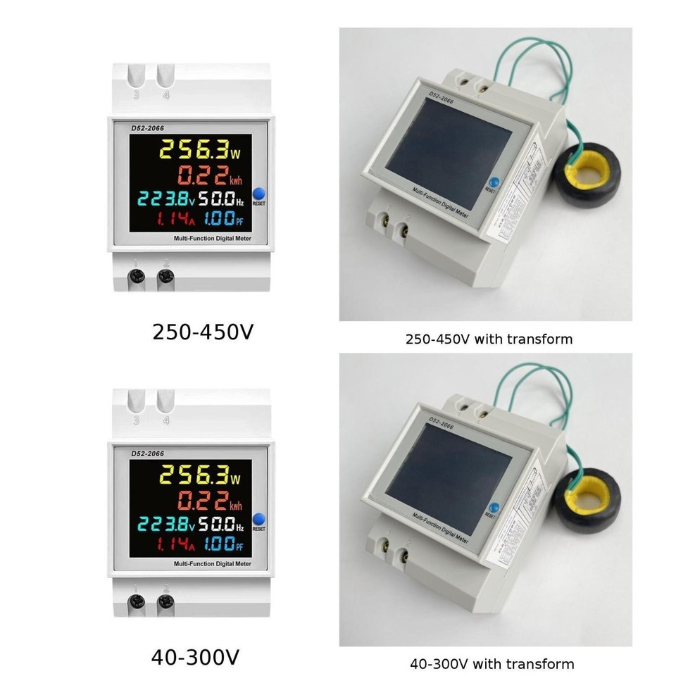 D52-2066 Meter Electricity Meter 0.01kwh 0.1kwh 1kwh 80x70x60mm AC40.0-300.0V | eBay Australia