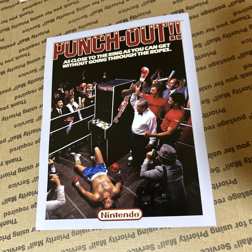 nos Original Factory Punch Out Nintendo arcade Video game flyer | eBay