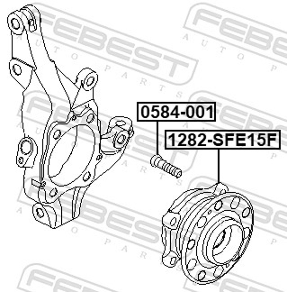 Radnabe FEBEST 1282-SFE15F für HYUNDAI SANTA FÉ 3 DM DMA FE 4 TM TMA 2 ...