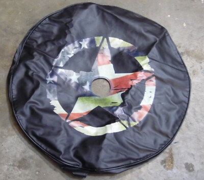New 33" Spare Tire Cover Star Vintage American Flag w/ Camera Hole Free ...