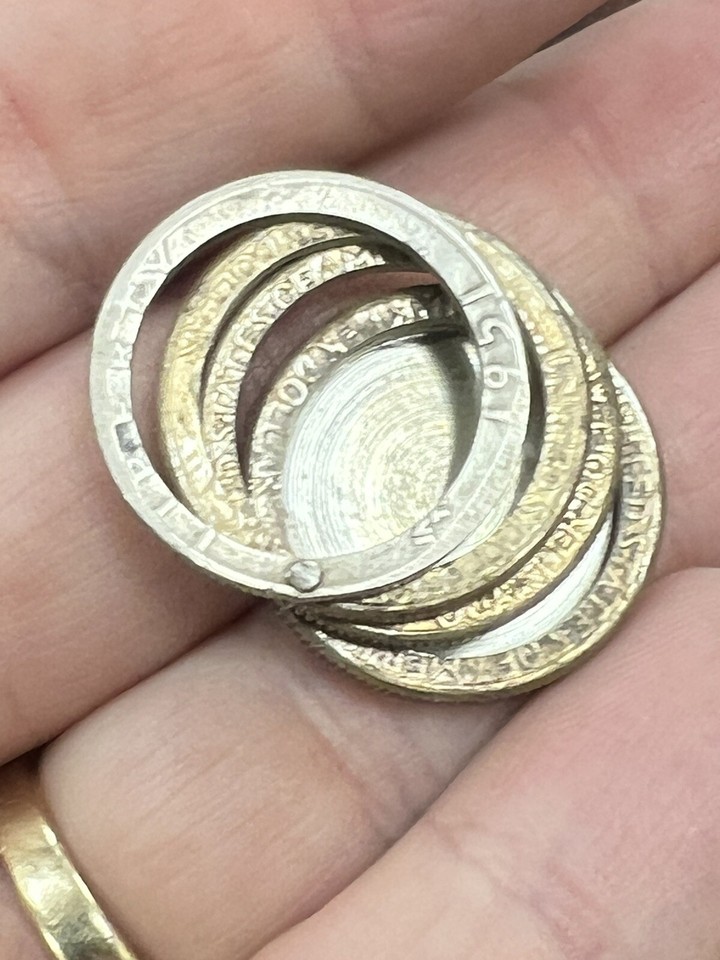 🔥Scarce Vintage Pure Silver Gimmicked Quarter Coin Stack By Connie ...