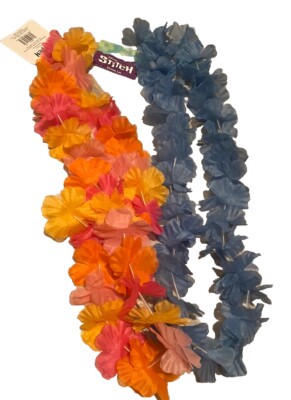 Lilo And Stitch 2 Flower Leis Necklace Blue And Colorful New Cool | eBay