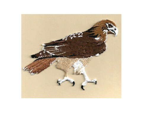 Hawk-Red Tailed - Birds - Fully Embroidered Iron On Applique Patch ...